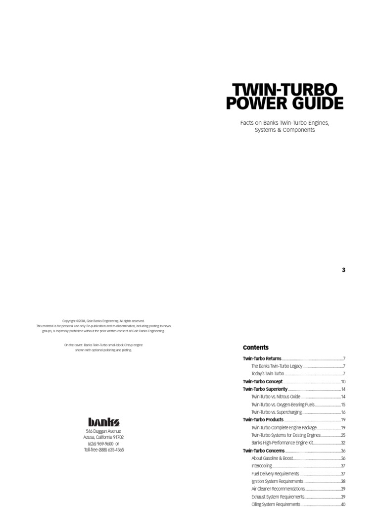 Twin Turbo Power Guide | PDF | Turbocharger | Engines