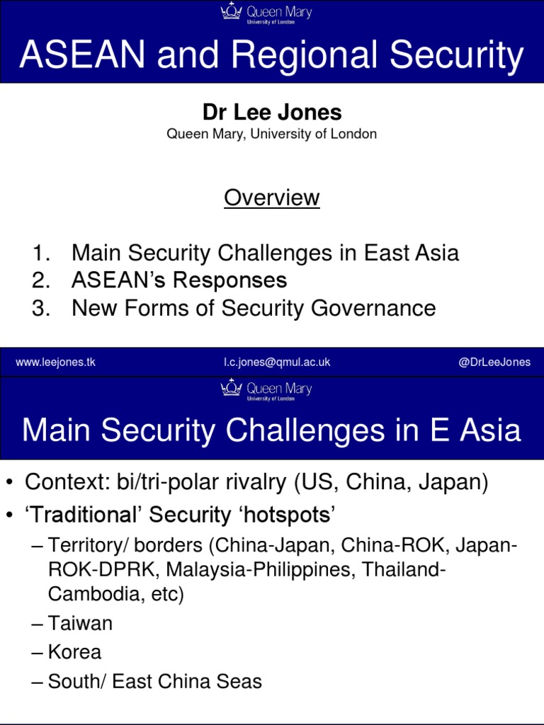ASEAN & Regional Security | PDF | Association Of Southeast Asian ...