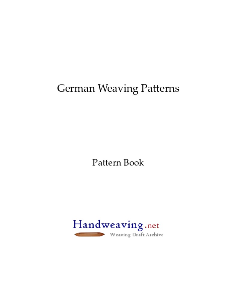 German Weaving Patterns: Pattern Book | PDF