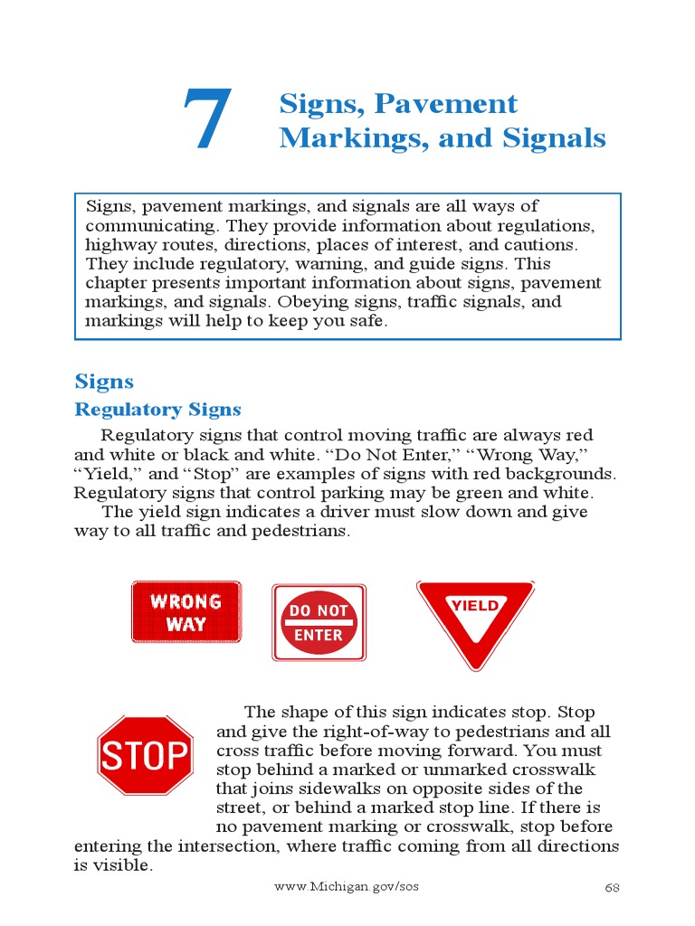 SOS WEDMK 7 Signs Pavement Markings and Signals 158269 7 | PDF ...