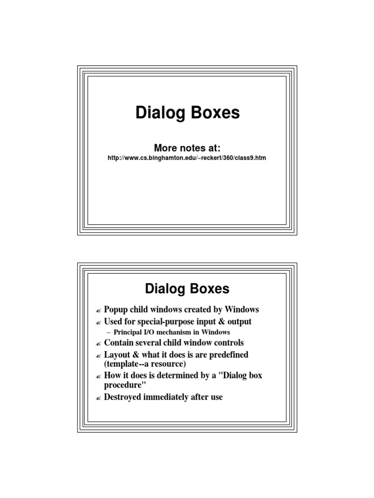 Understanding Windows Dialog Boxes | PDF | Dialog Box | Subroutine