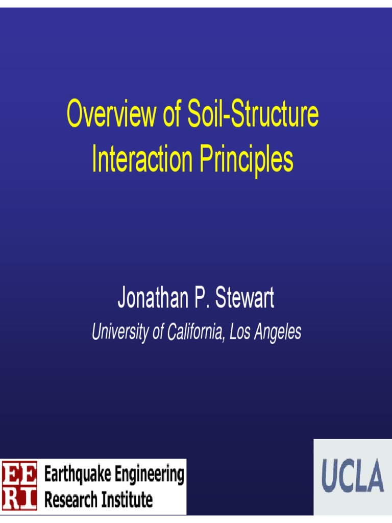 Soil-Structure Interaction Overview | PDF | Science & Mathematics