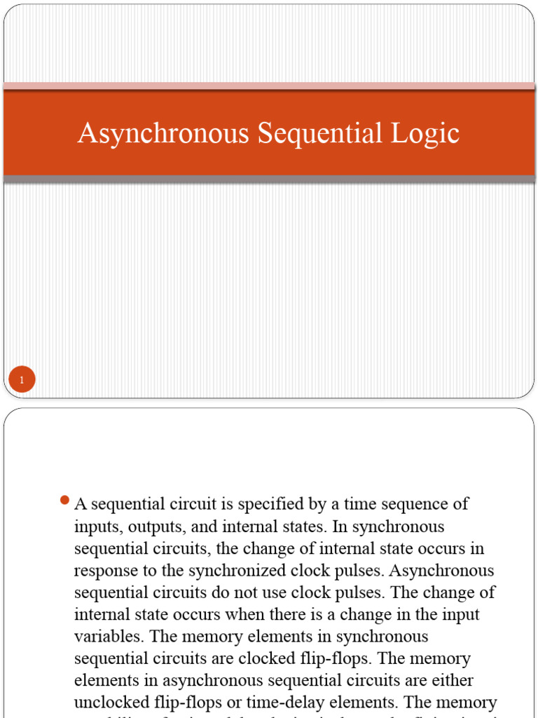 Synchronous Sequential Logic | PDF | Logic Gate | Electronic Circuits