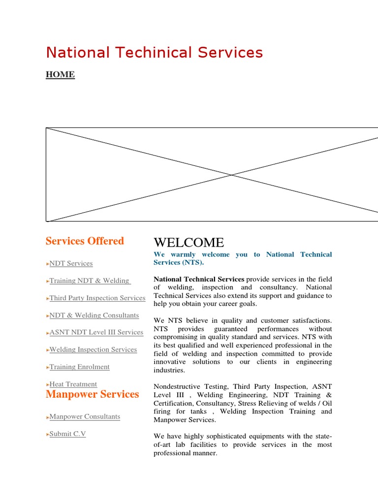 Overview of Services Offered by National Technical Services for Non ...