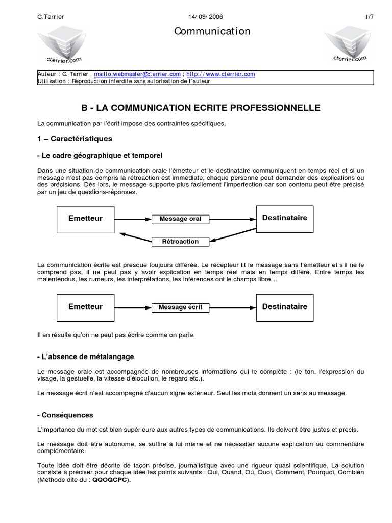 90 Communication Ecrite | PDF