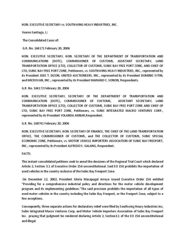 Exec. Sec V Southwing | Download Free PDF | Standing (Law) | Government