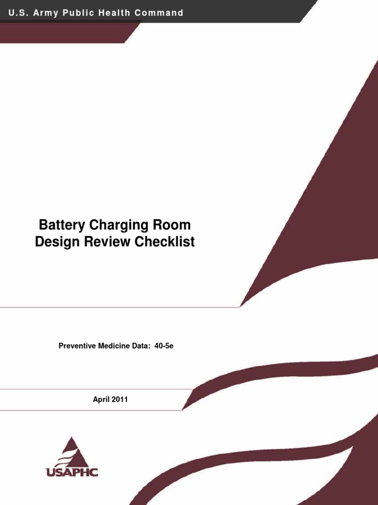 Battery Charging Room Design Review Checklist | PDF | Ventilation ...