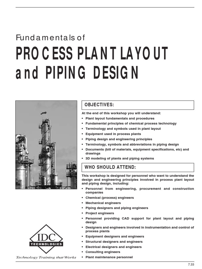 Fundamentals of Process Plant Layout and Piping Design | PDF | Design | Pipe (Fluid Conveyance)