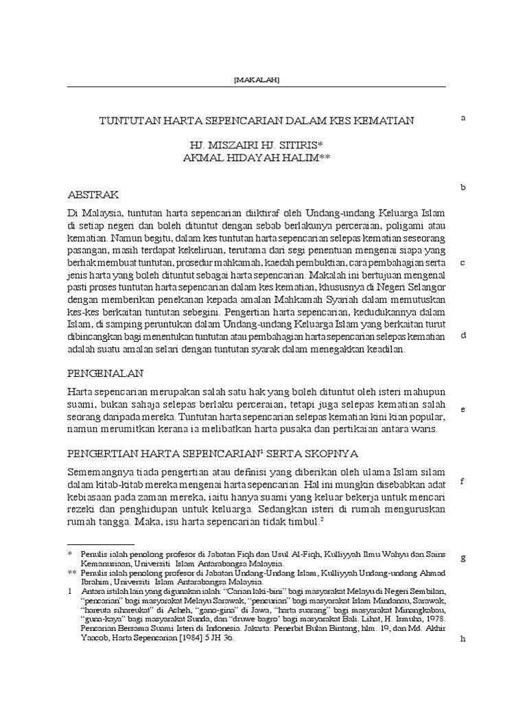 Tuntutan Harta Sepencarian Miszairi Dan Akmal Hidayah | PDF Tuntutan Harta Sepencarian Miszairi Dan Akmal Hidayah | PDF