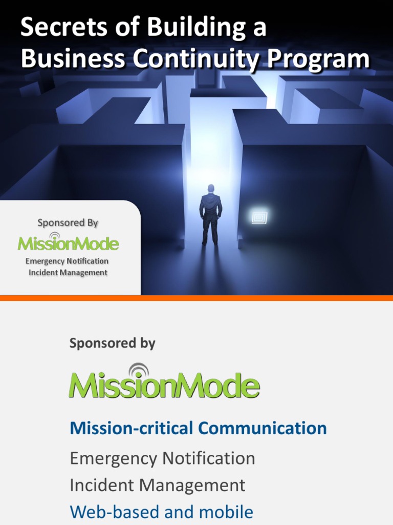 Secrets of Building A Business Continuity Program | PDF | Business ...