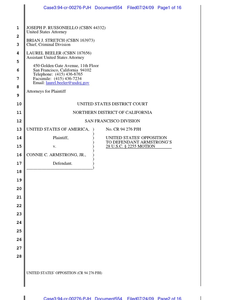20090724a Opposition To 2255 Motion | Download Free PDF | Actual ...