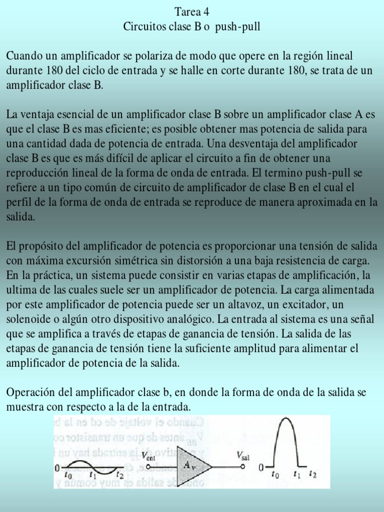 Push Pull | PDF | Amplificador | Electricidad