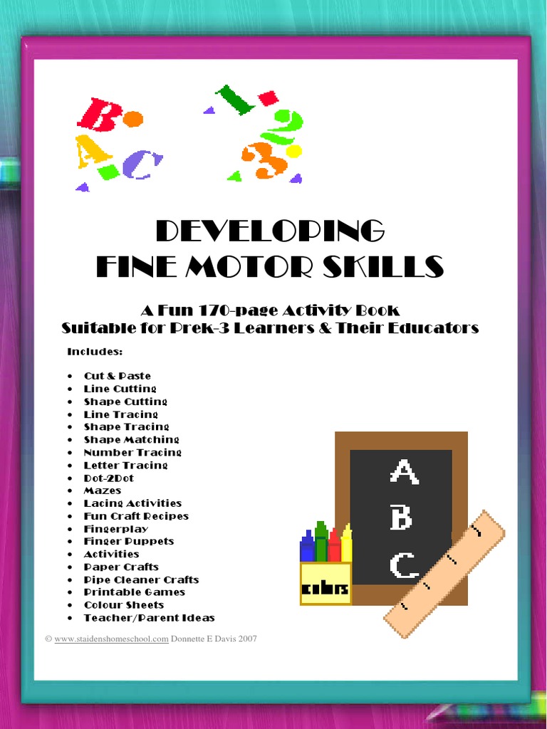 Developing Fine Motor Skills: A Fun 170-Page Activity Book Suitable For ...