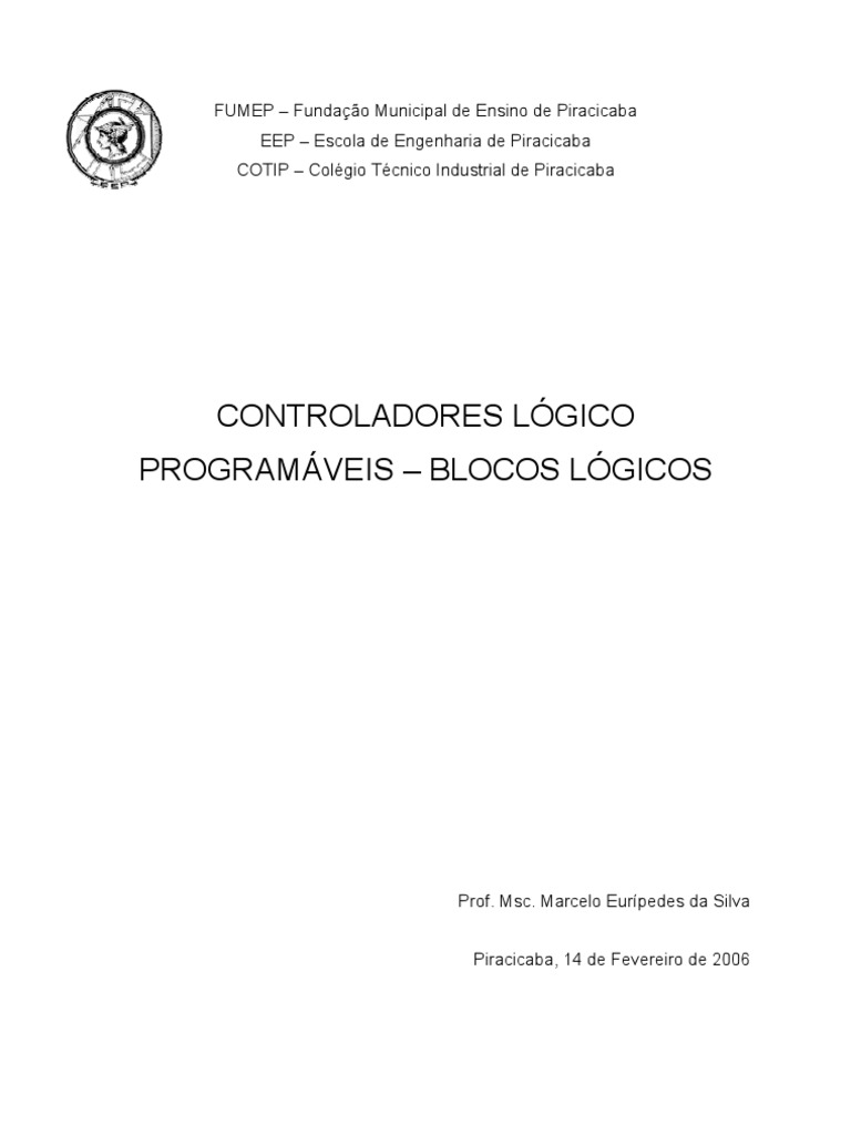 Apostila De Clp Blocos Logicos Pdf Controlador Lógico Programável