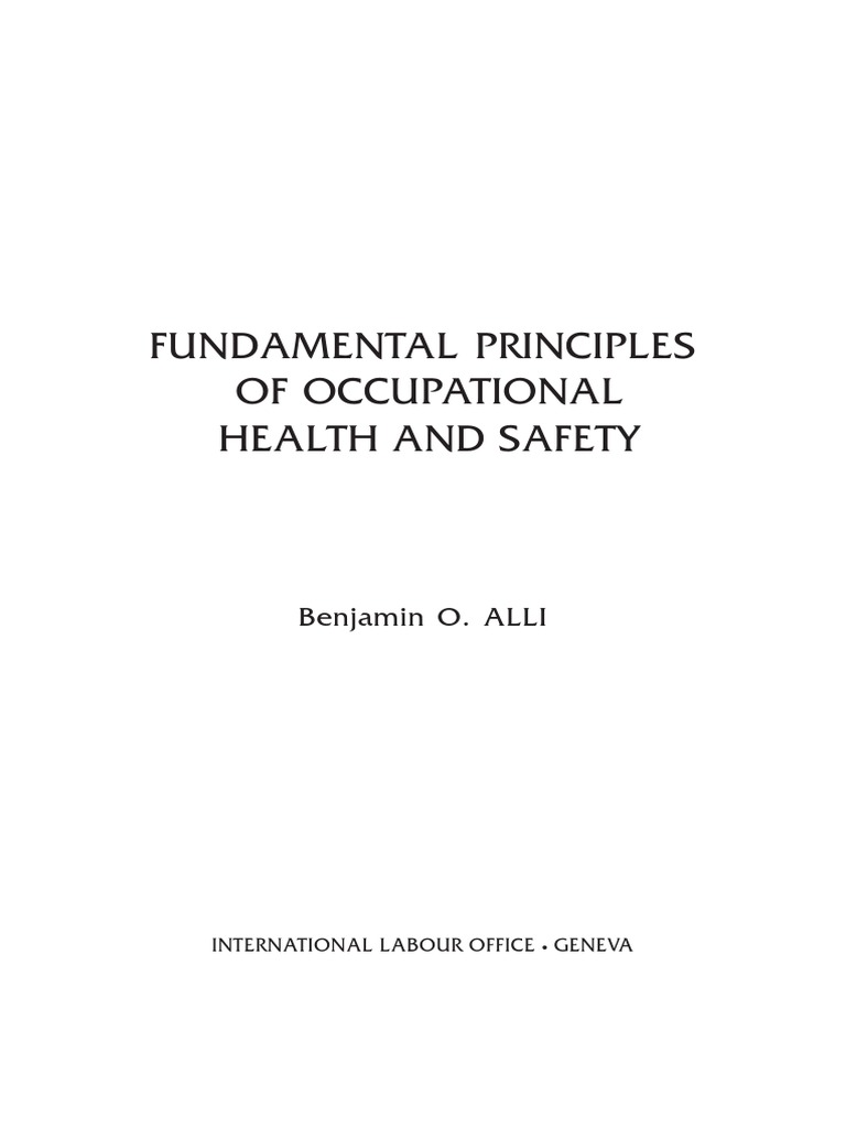 Fundamental Principles of Occupational Health and Safety PDF | PDF ...