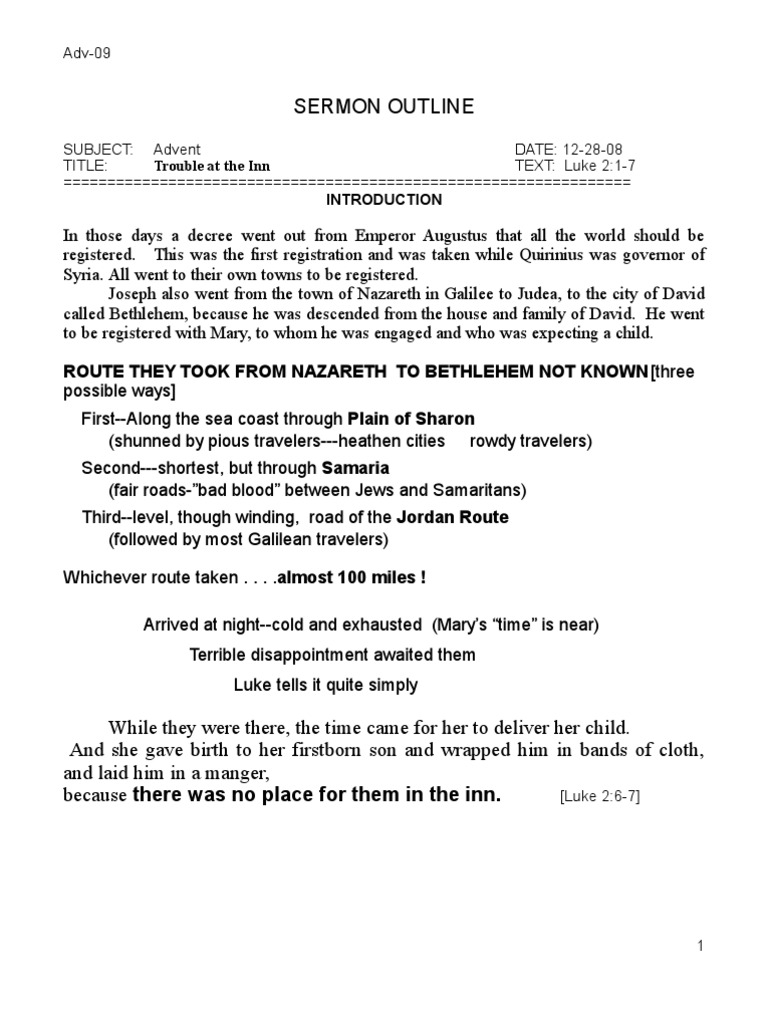 ADV-09 Trouble at The Inn | PDF | Inn | Galilee