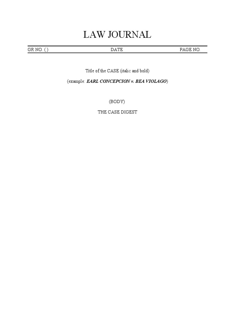 Law Journal: GR No. Date Page No | PDF