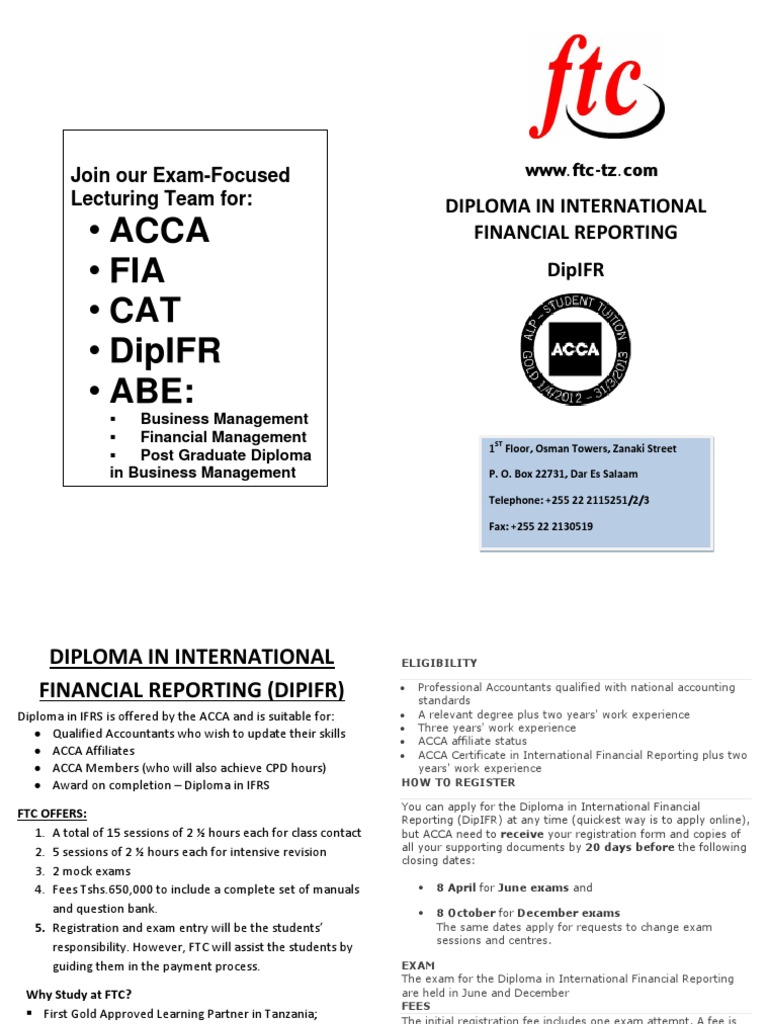 Dip IFRS | Diploma | Test (Assessment)