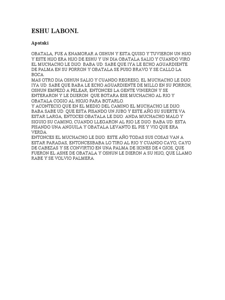 Eshu Laboni | PDF