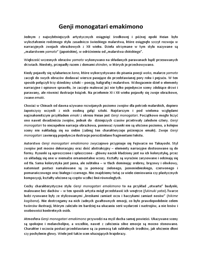 Genji Monogatari Emakimono | PDF