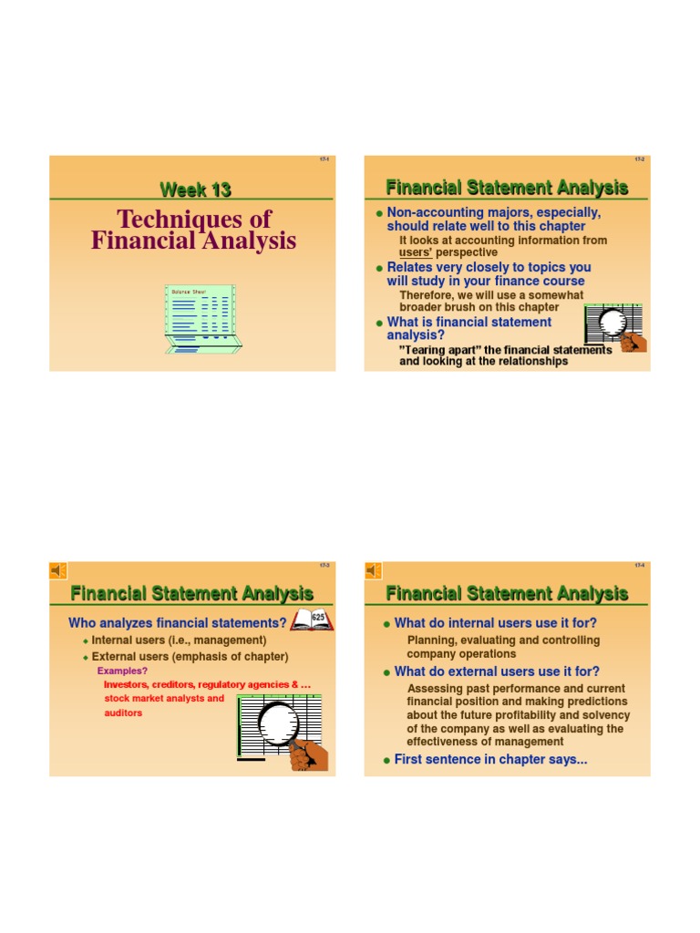Week 13 Techniques of Financial Analysis (Lecture Note) | PDF | Equity ...