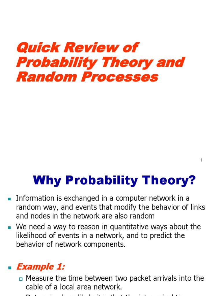 Probability Theory and Random Processes | PDF | Probability ...
