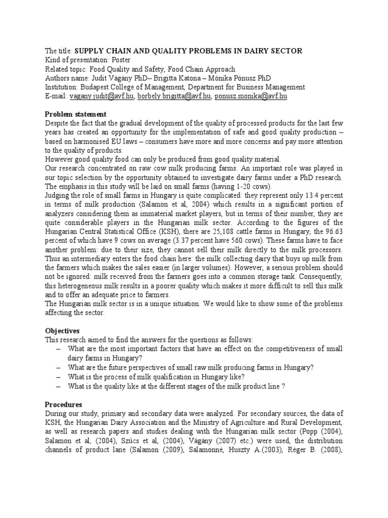 Problem Statement | PDF | Food Industry | Food And Drink