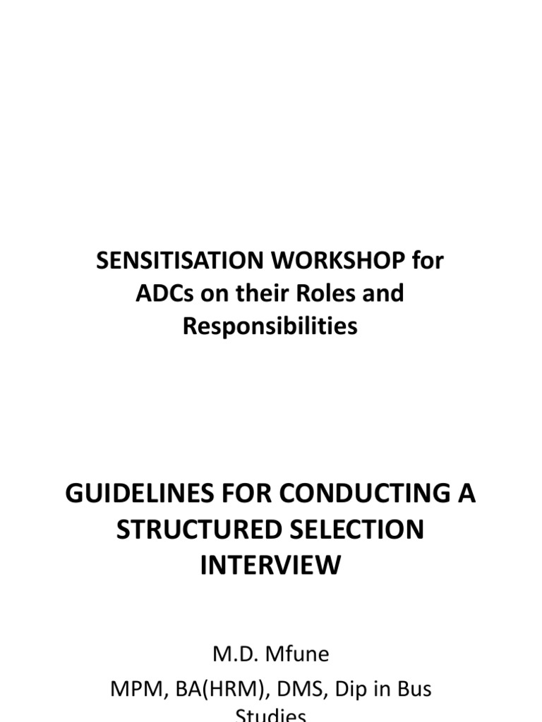 Conducting Structured Interviews | PDF | Interview | Behavior