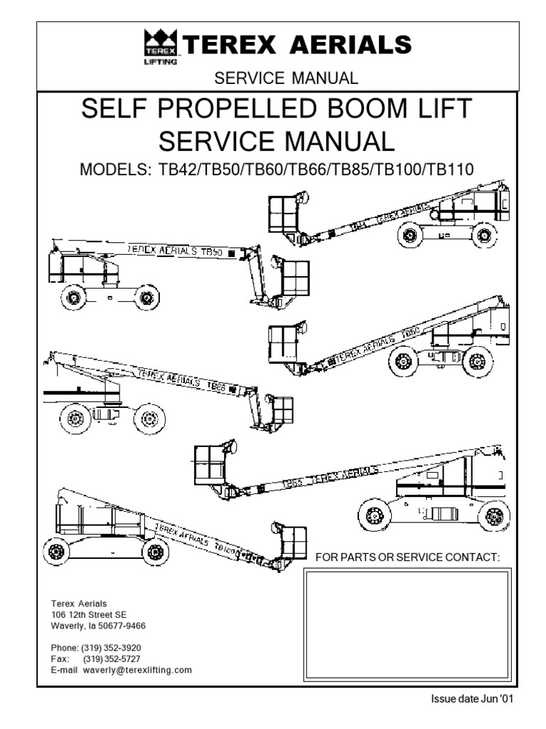 TB Boom Lift Service Manual | PDF | Motor Oil | Steering