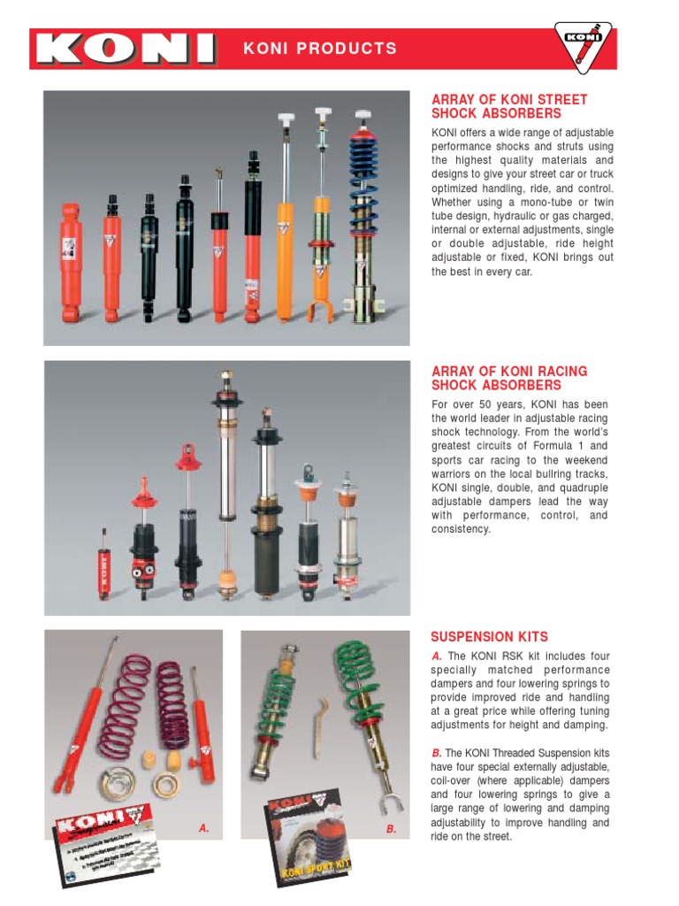 Koni Technical Data | PDF | Suspension (Vehicle) | Piston