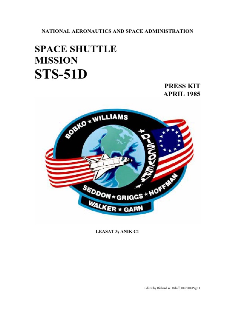 NASA Space Shuttle STS-51D Press Kit | PDF