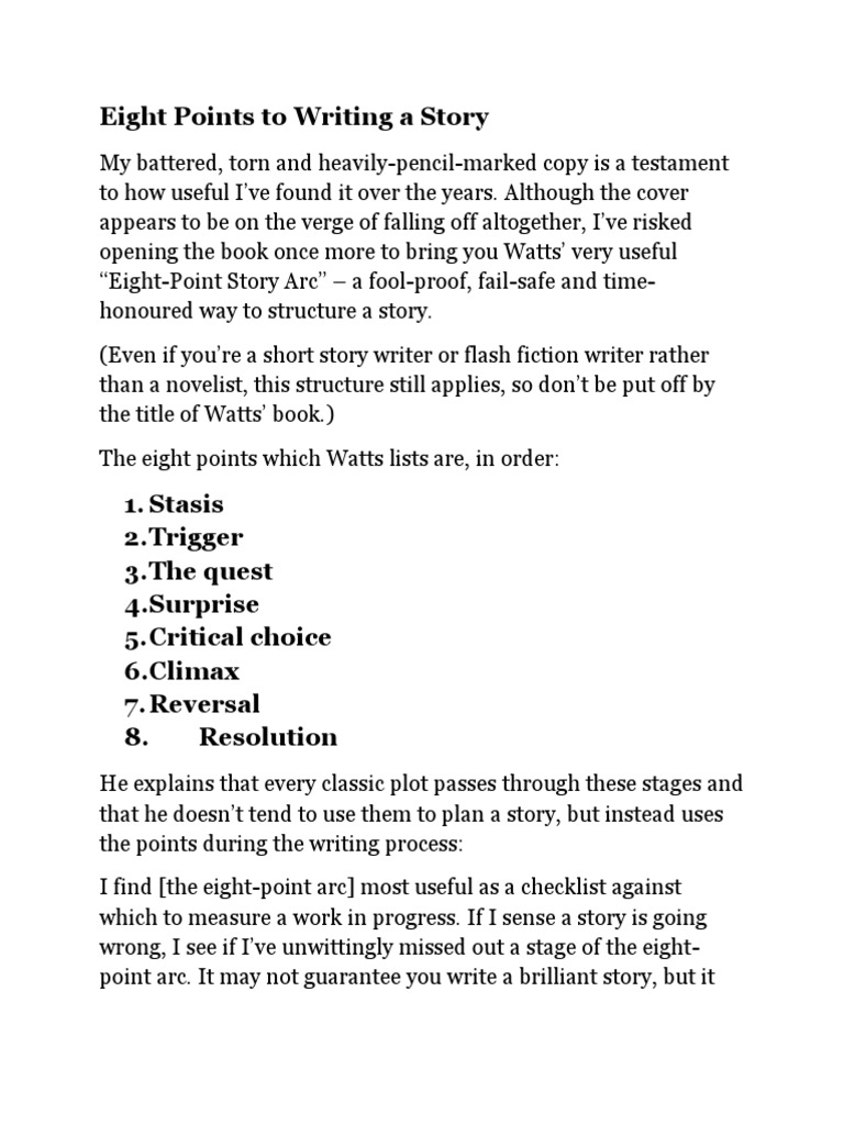 Eight-Point Story Arc Explained | PDF | Cinderella | Leisure