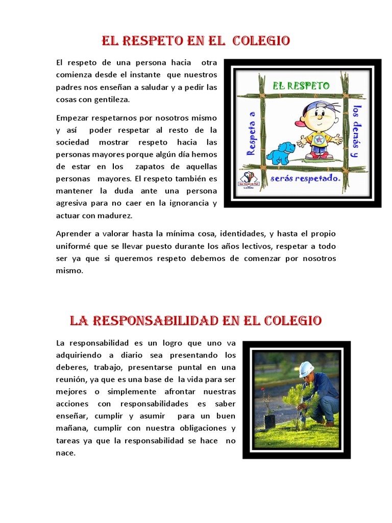 El Respeto En El Colegio Pdf