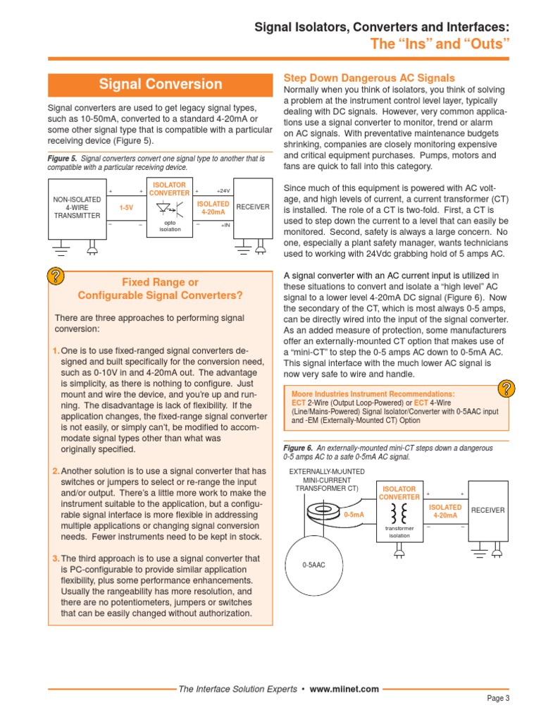Signal Conversion: The "Ins" and "Outs" | PDF | Alternating Current ...