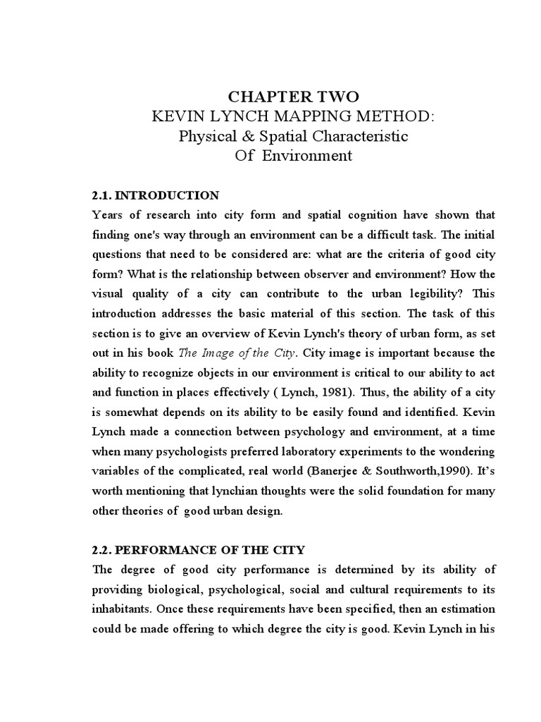 Kevin Lynch Mapping Method | PDF