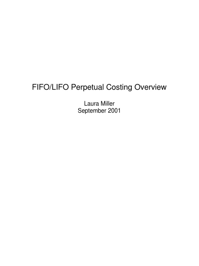 FIFO Costing Method | PDF