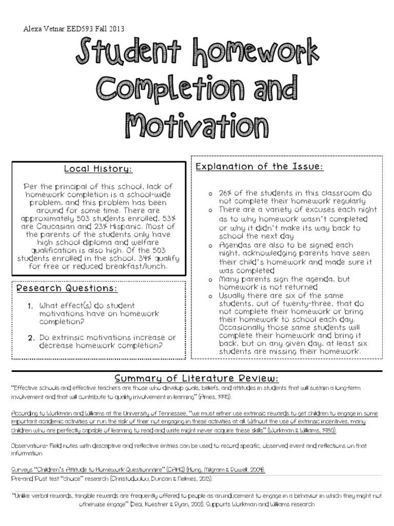 Student Homework Motivation Study | PDF | Homework | Motivation