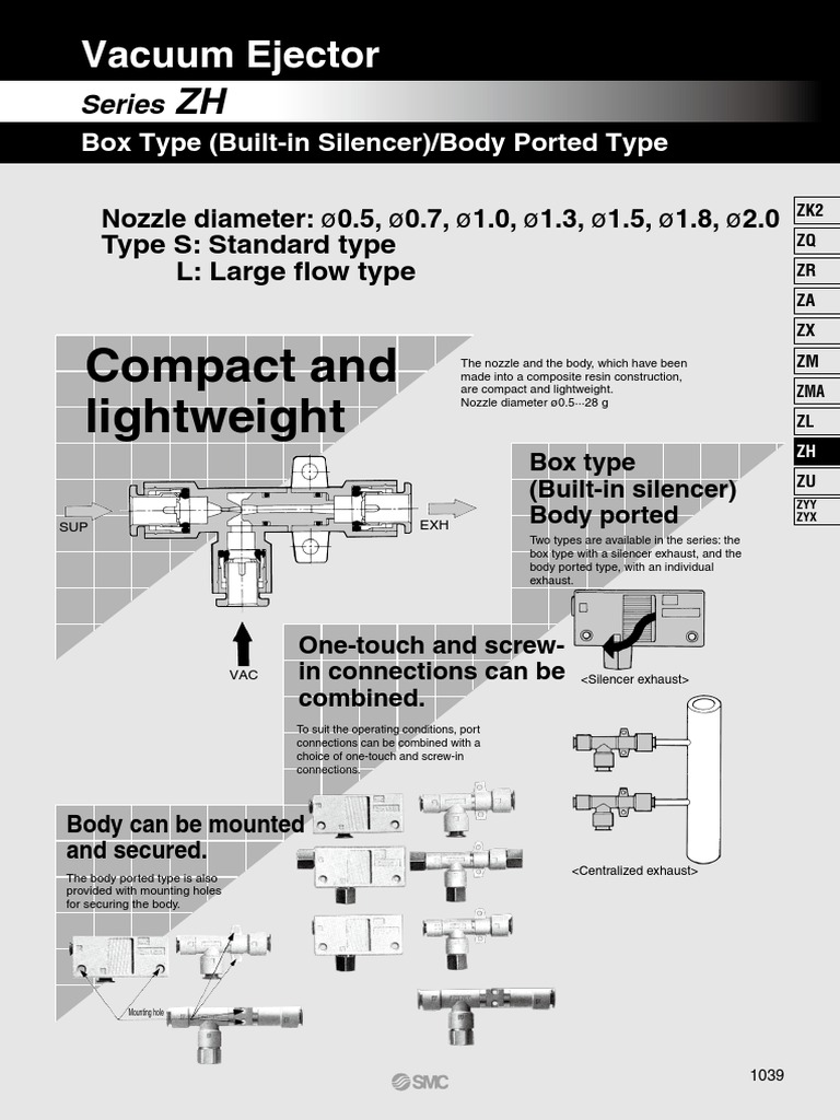 ZH Series | PDF | Vacuum | Valve