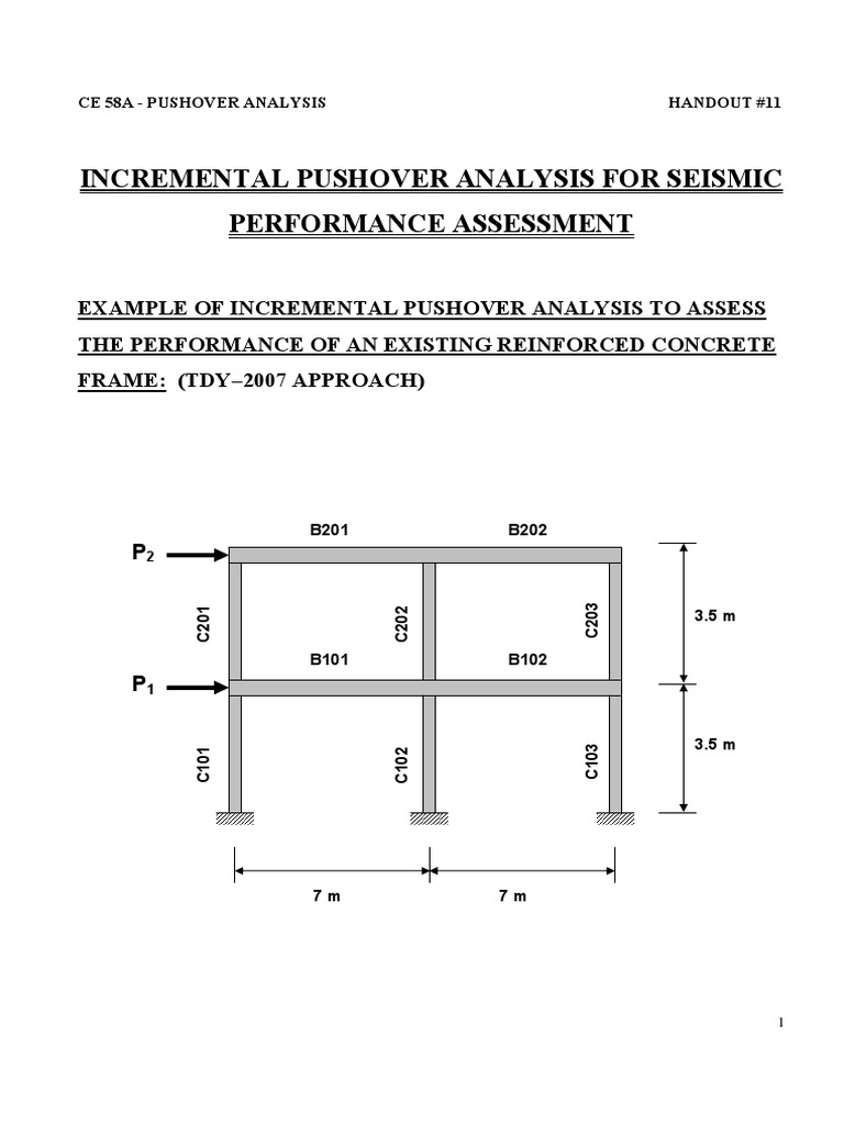 Pushover Example Large | PDF | Beam (Structure) | Building Engineering