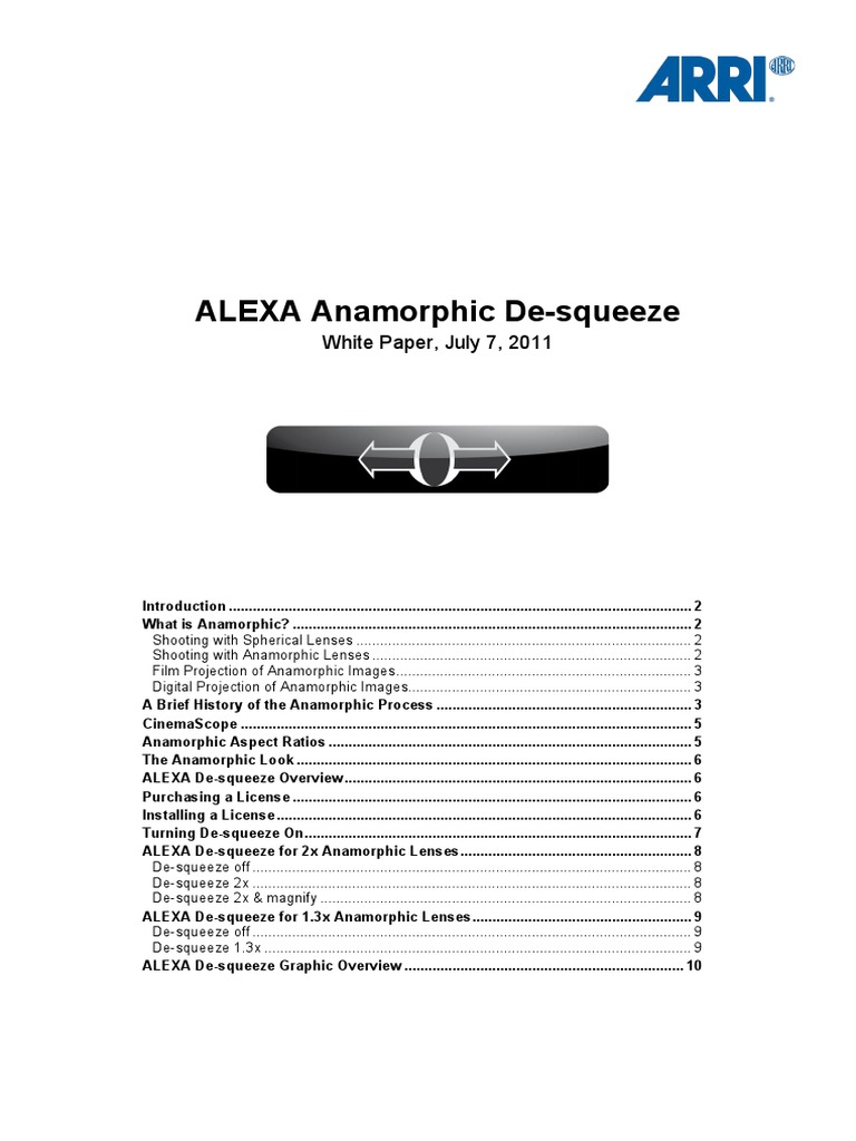 Anamorphic De-Squeeze White Paper | PDF | Lens (Optics) | Natural ...