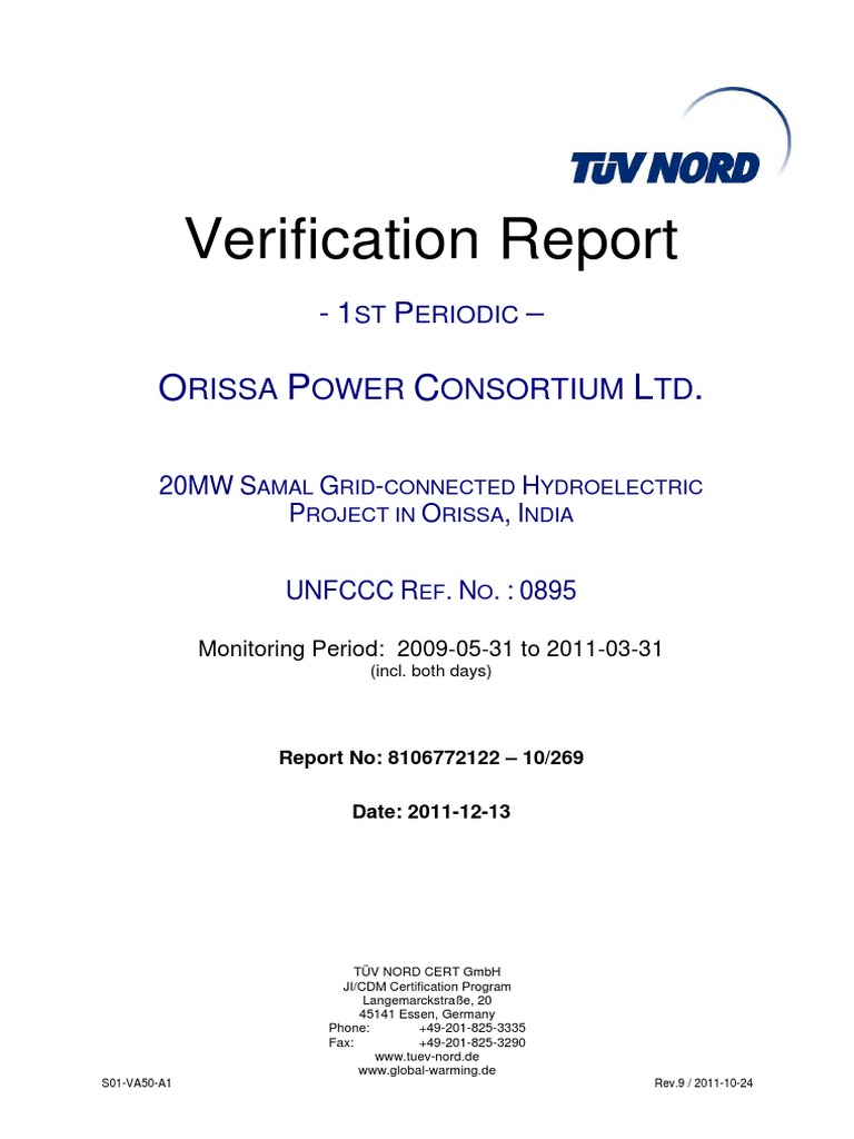 Verification Report | PDF | Clean Development Mechanism | Verification ...