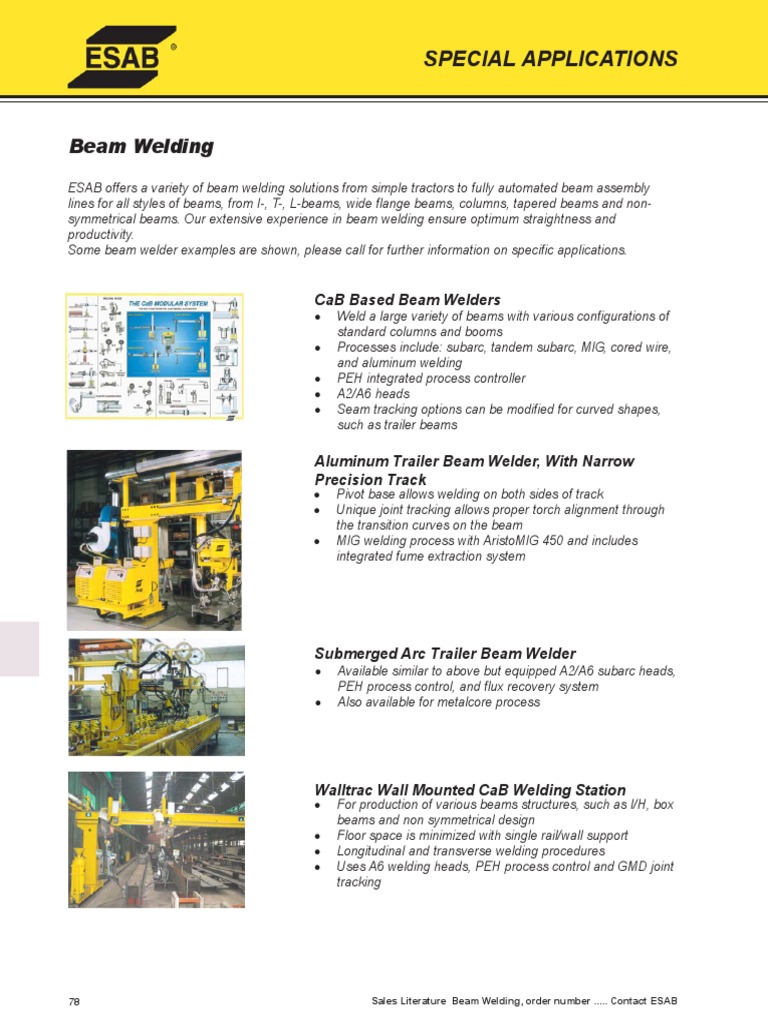 Beam Welding Solutions Overview | PDF | Welding | Construction