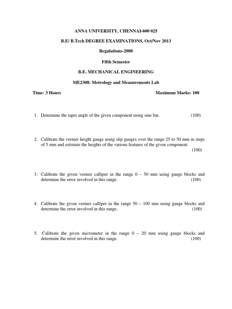 Me2308 Set2 | PDF | Gear | Calibration