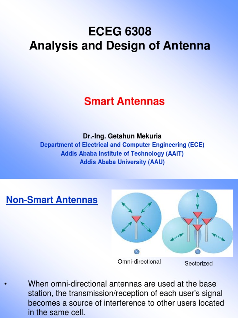 Antennas-8 - Smart Antennas | PDF | Antenna (Radio) | Electromagnetic ...