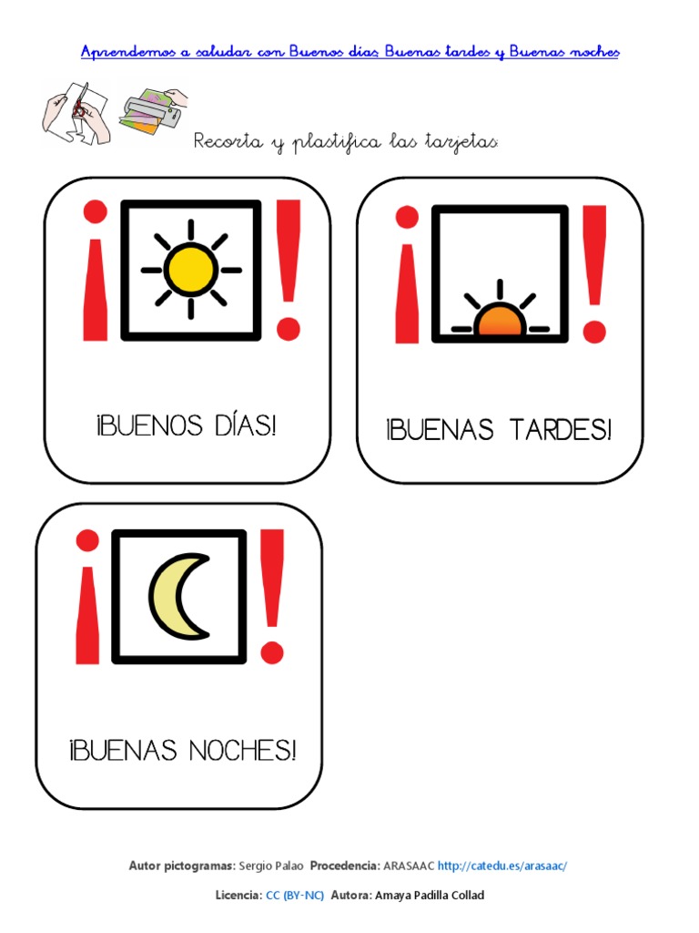 Saludar - Buenos Dias, Tardes, Noches | PDF