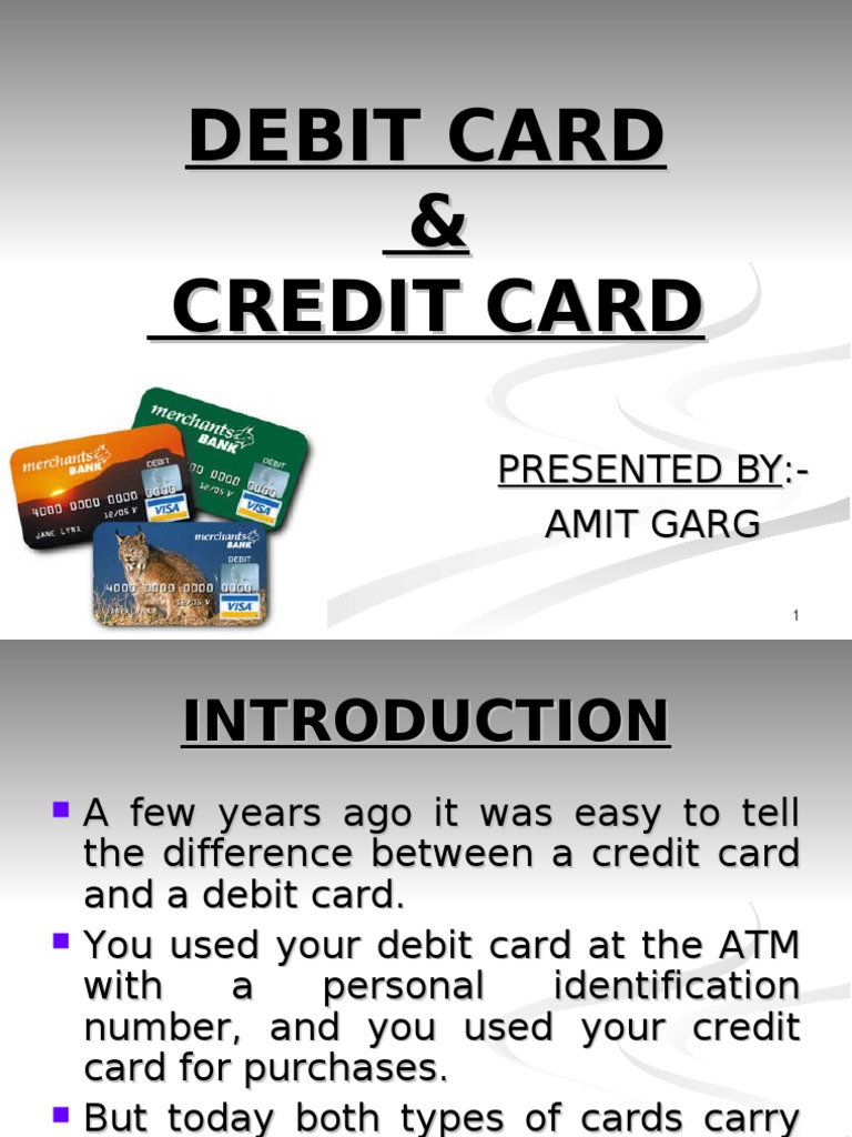 Understanding Debit and Credit Cards | PDF | Credit Card | Stored Value ...