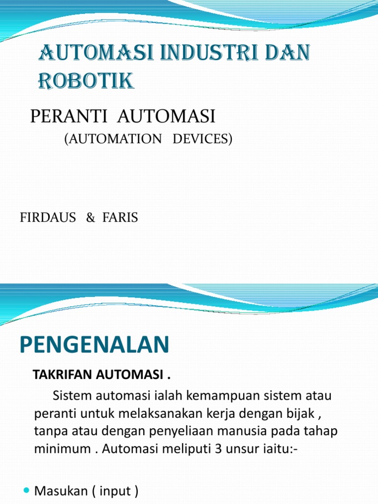 Automasi Industri Dan Robotik | PDF