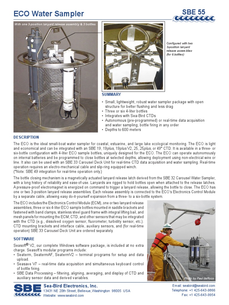 ECO Water Sampler: Sea-Bird Electronics, Inc | PDF | Computing And ...