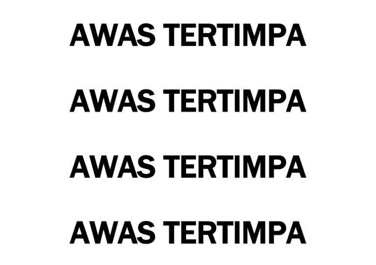Awas Tertimpa | PDF