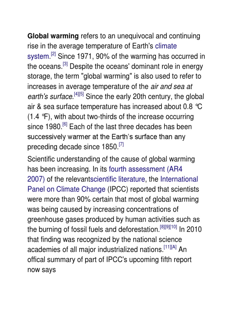 Understanding Global Warming Causes | PDF | Science & Mathematics